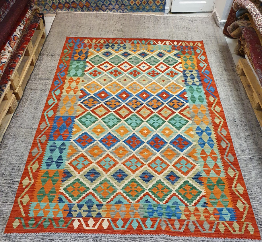 0271 Kelim Afghan (245x174 cm) - Oriental Matto